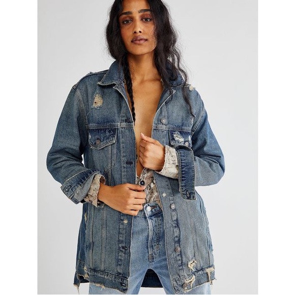 Free People | Jackets & Coats | Nwt Free People We The Free Destroyed ...